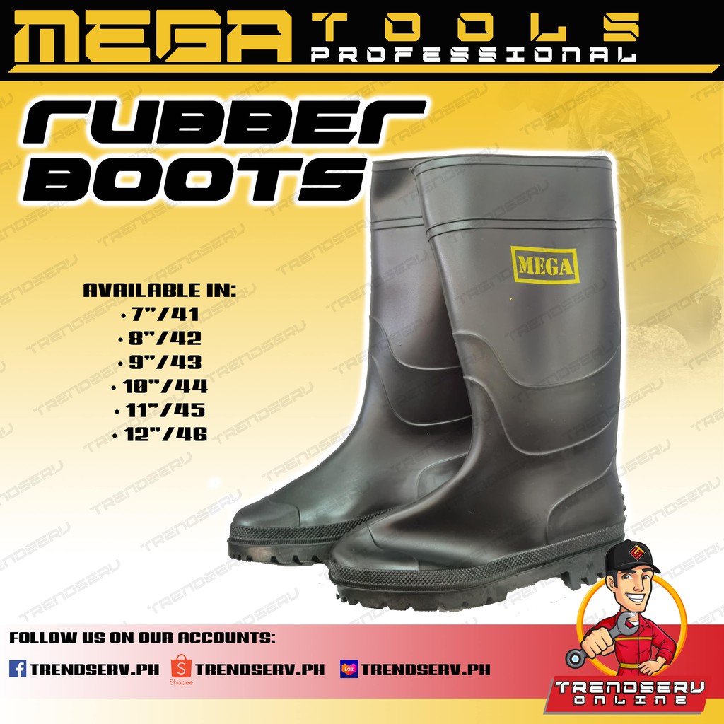MEGA Rubber Boots HEAVY DUTY MRB | Shopee Philippines