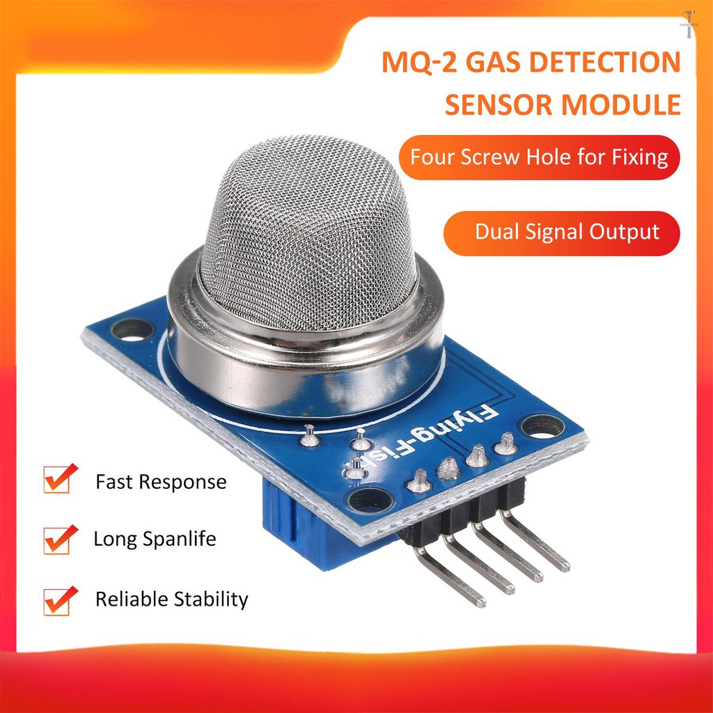 Smoke Gas Sensor Module MQ-2 LPG Propane Methane Sensor Hydrogen Smoke ...