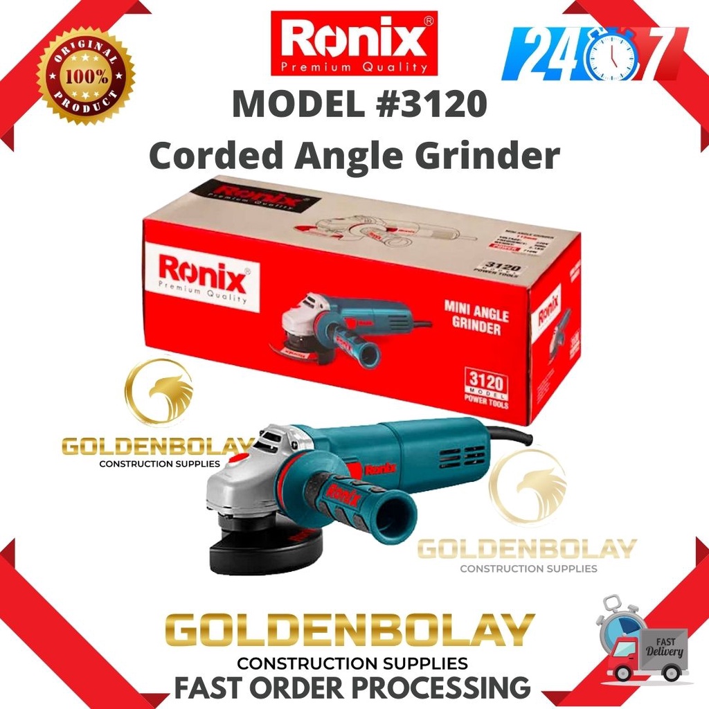 RONIX Germany Corded Angle Grinder 100/115mm, 710W -- MODEL : 3120 ...