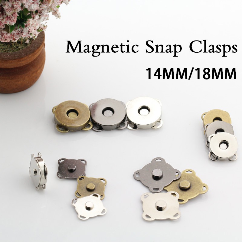 10 PAIRS Handbag Purse Bag Snap Magnetic Clasps Component DIY Magnetic ...