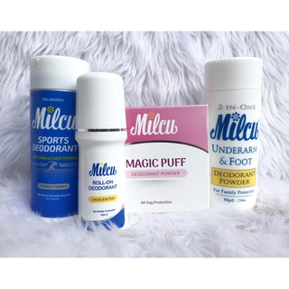 Milcu Deodorant Powder 40g/ 80g / Sports deodorant / Roll-On | Shopee ...
