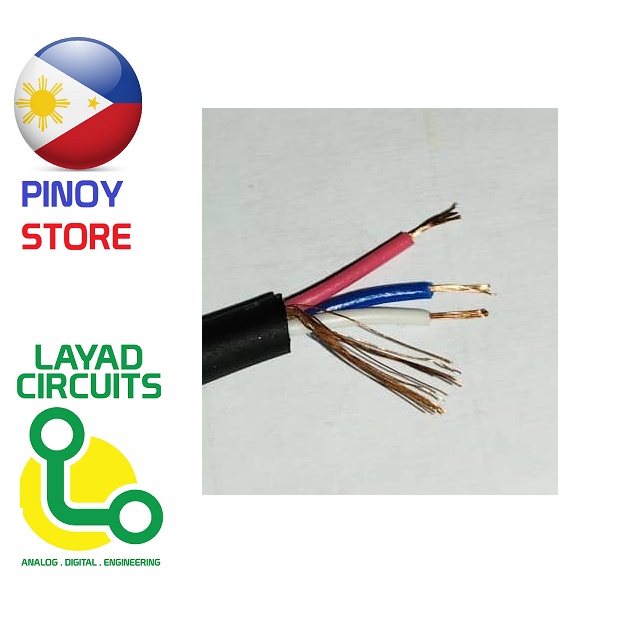 3 core + 1 shielded wire cable AWG24 stranded flexible wires good for ...