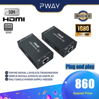 PWAY HDMI Extender RJ45 Cat5e/6 Cable Extend 1080P@60Hz Audio Video ...