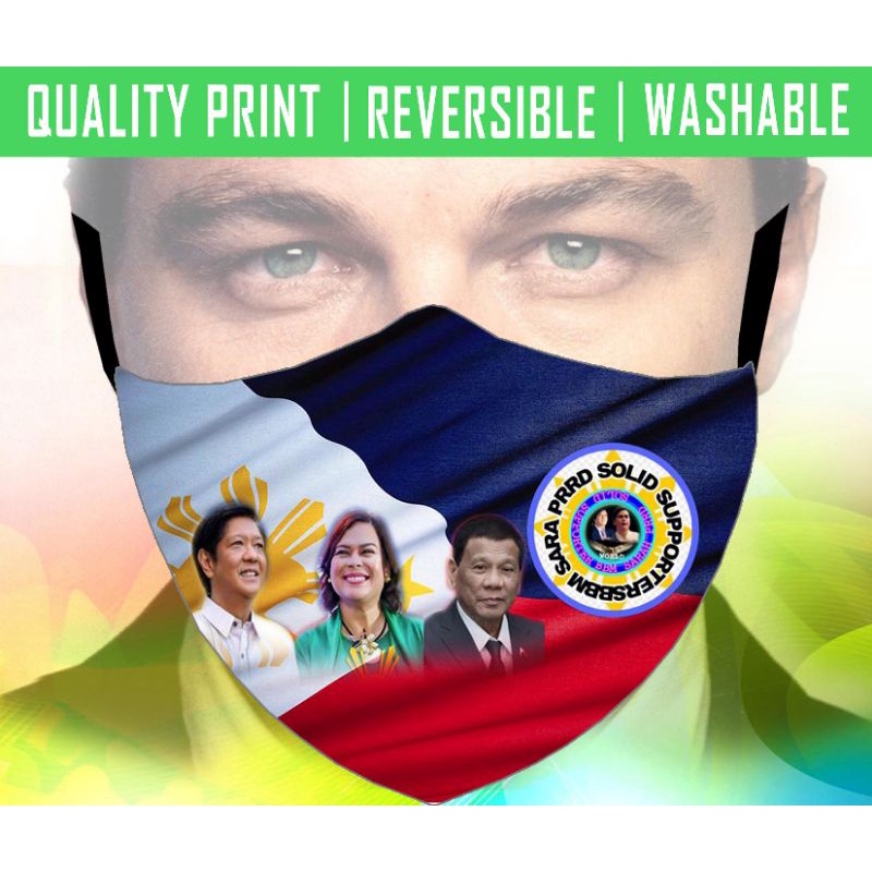 Duterte Marcos Facemask Neoprene Front and Back V3 | Shopee Philippines