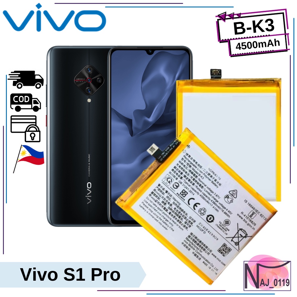 Vivo S1 Pro Original Battery | Model: B-K3 (4500mAh) High Quality ...