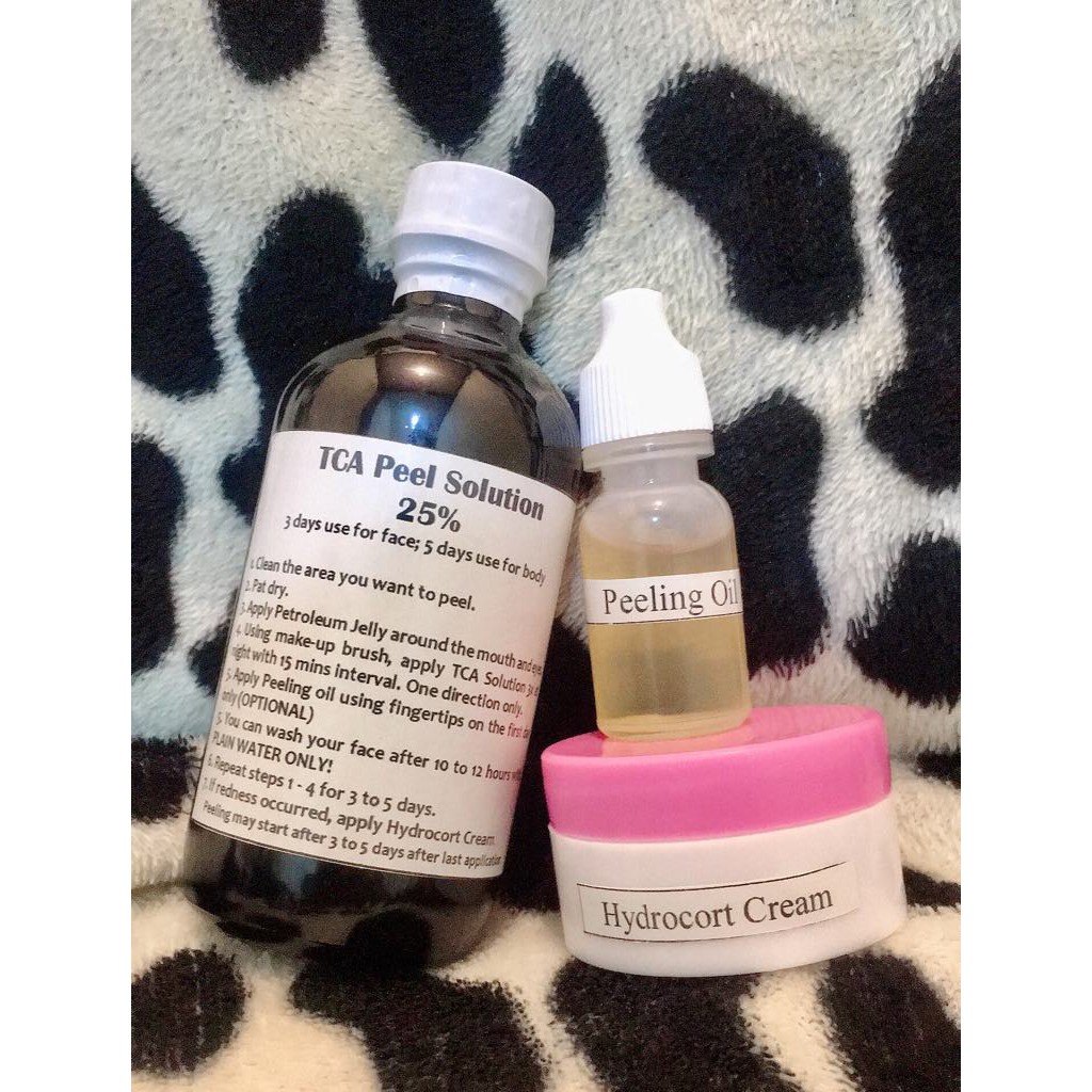 TCA Skin Peeling Solution Set 25% 120ml, 10g hydrocort cream, 20ml ...