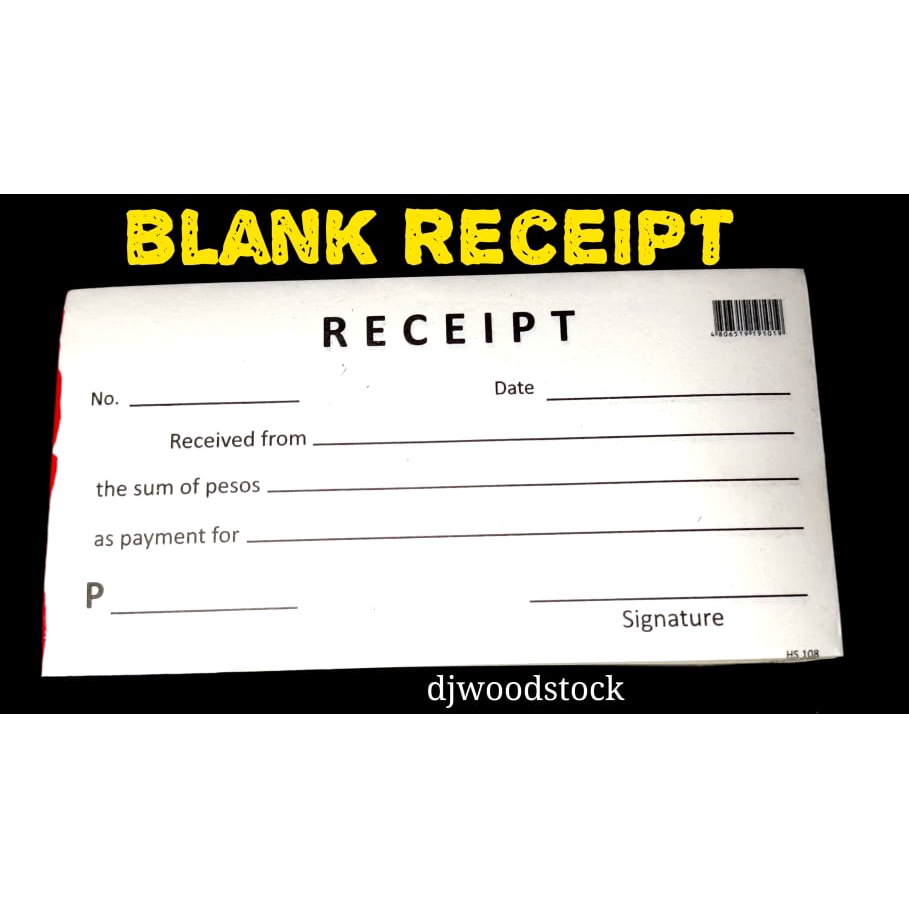 RESIBO, BLANK RECEIPT SOLD PER PAD | Shopee Philippines