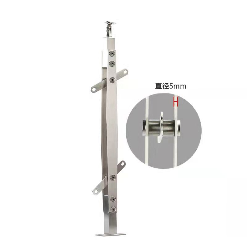 1UNIT Stainless Glass Post Railings Post King Post Glass Clamp ...