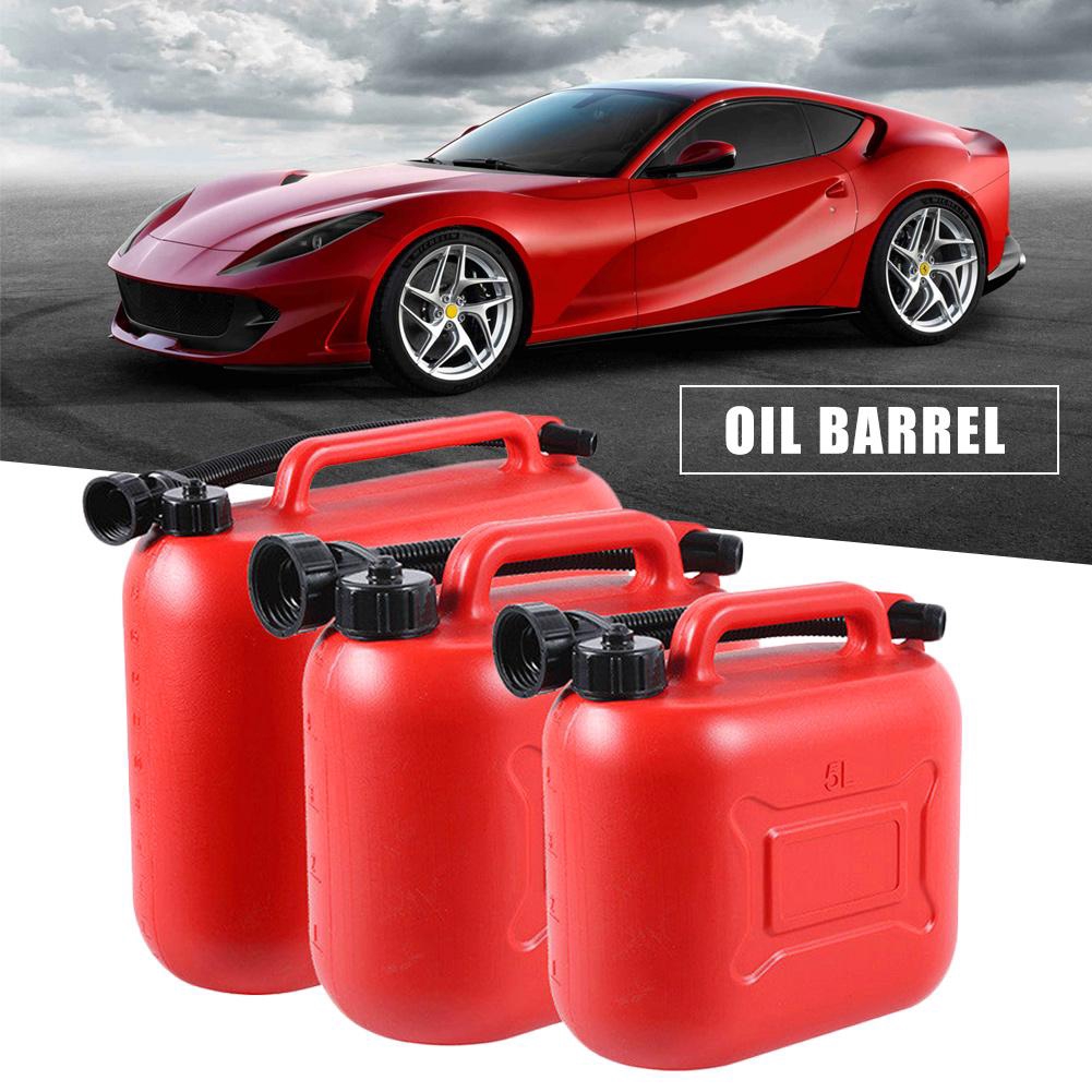 cinglen.ph*Portable 5L 10L 20L Red Cans Gas Fuel Tank with Scale Thickened Anti-static Spare ...