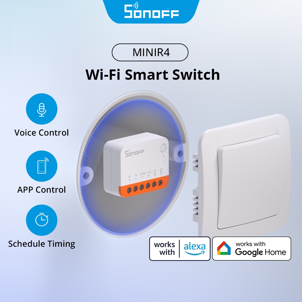 SONOFF MINIR4 MINI Extreme Smallest WiFi Smart Switch Ever eWeLink APP ...
