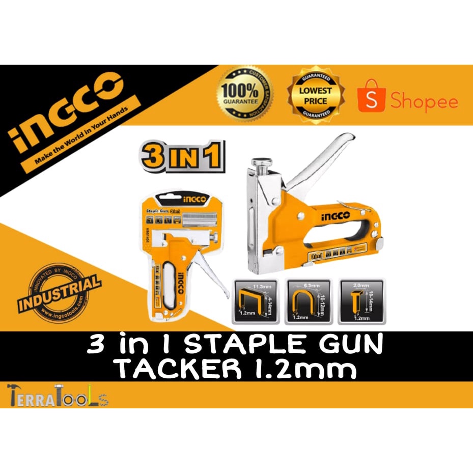 INGCO 3 in 1 Staple Gun HSG1405 | Shopee Philippines