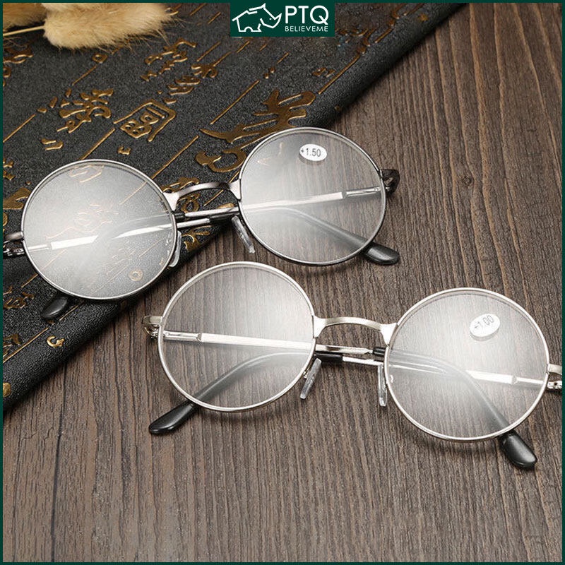 Reading Glasses HD Reading Eyewear Retro Round Frame Glasses Men and ...