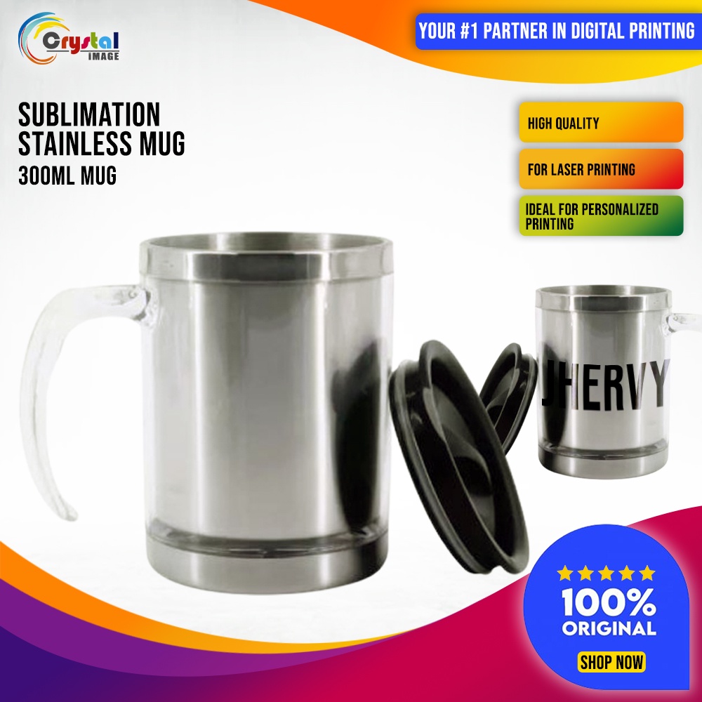 Photo Insert Stainless Coffee Mug 450ml | Shopee Philippines