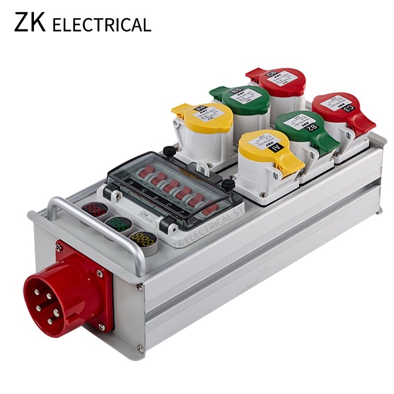 Waterproof plug 6 way 16A industrial plug with open sub junction box ...