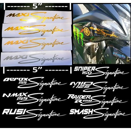 MAXI SIGNATURE Die-Cut Vinyl Sticker Nmax Signature, Aerox Signature ...