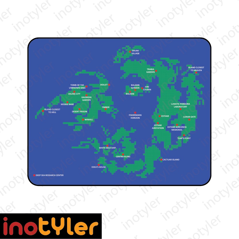 Final Fantasy 8 Final Fantasy VIII FF8 Pixel Art World Map Pixelated ...