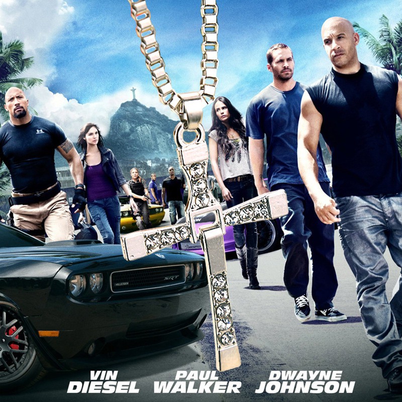 Fast and Furious Vin Diesel Dominic Toretto's Cross Pendant Rhinestone ...