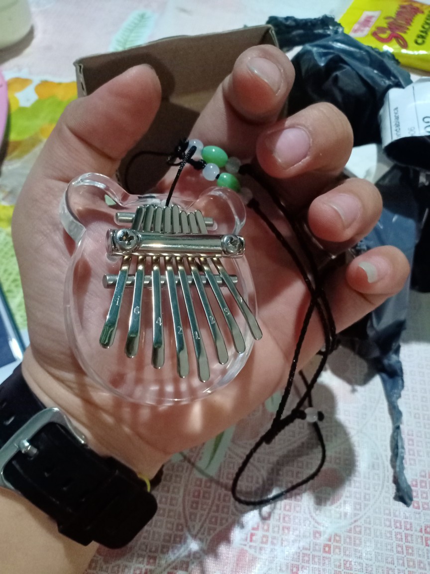 INITER Kalimba 8 keys mini crystal Thumb Piano solid wood Finger Piano ...