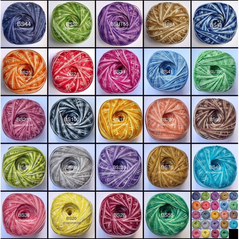 MONACO MERCERIZED (SHADED) 3 PLY YARN 50grams | Shopee Philippines