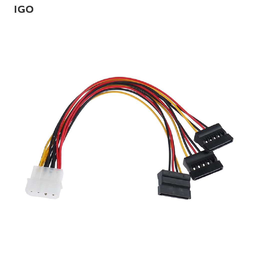 IGO 4Pin IDE Molex To 3 ATA SATA Power Splitter Extension Cable ...