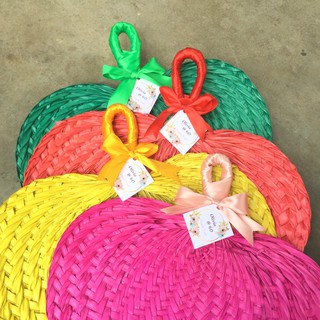 KrigKrafts Colored Medium Native Anahaw Abaniko Fan Colored 11-12 ...