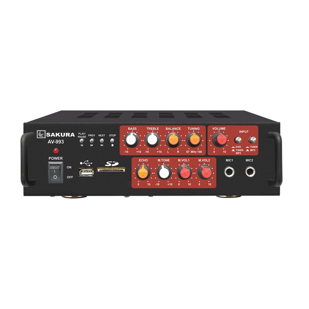 Sakura AV-993UB 5Ch Karaoke Amplifier with Bluetooth ( 80 - 100 Watts ) | Shopee Philippines