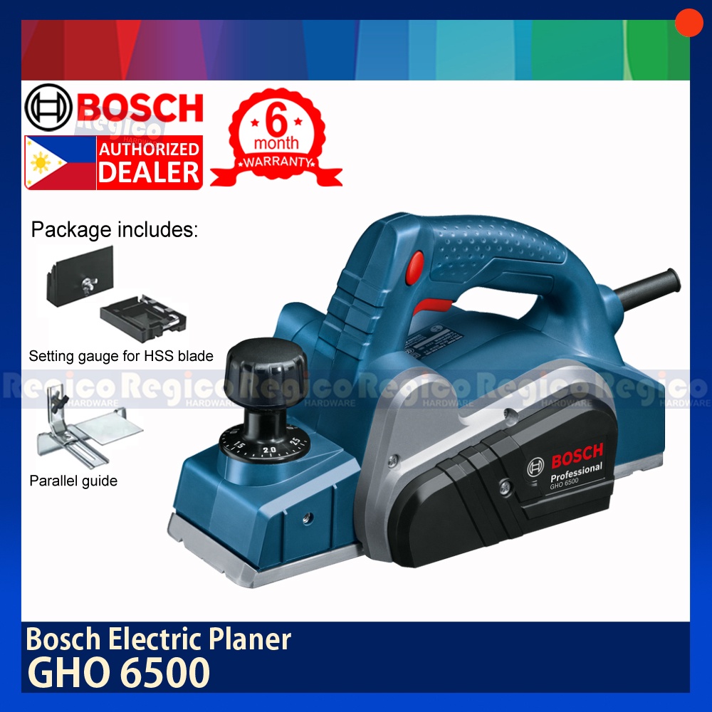 BOSCH GHO 6500 Electric Hand Planer Original Genuine Bosch COC Regico Hardware | Shopee Philippines