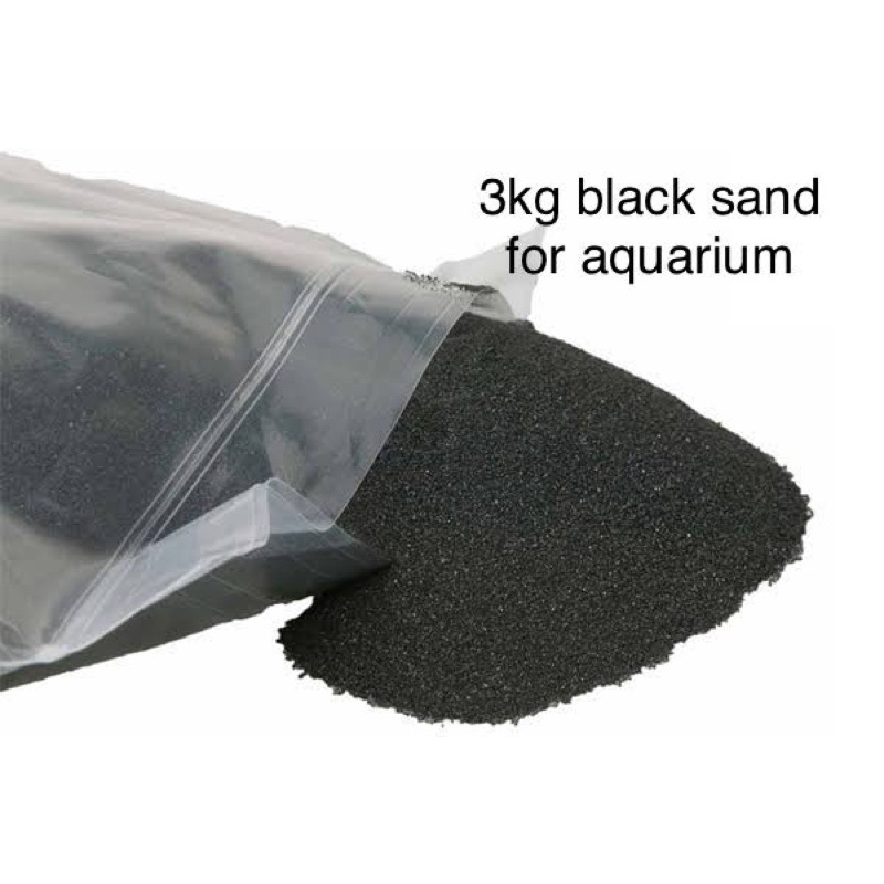 Fine / Granulated / semi fine black sand 3kg for aquarium / aquascaping ...