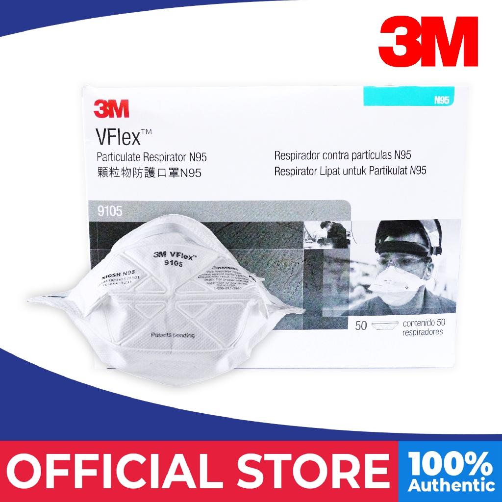 3M 9105 Respirator N95 Face Mask 50's | Shopee Philippines