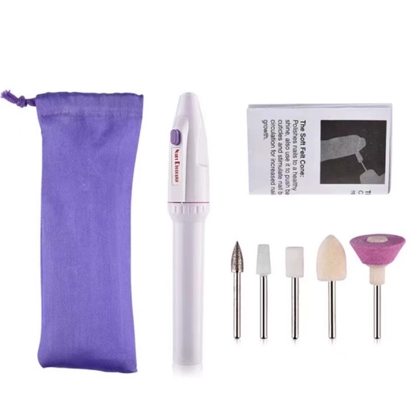 Nail Grinder Portable Machine with 5pc Set different Grinding head ...