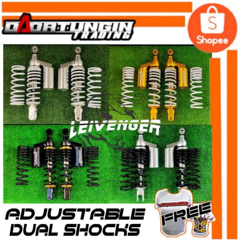 LEIVENGER Shocks Dual Adjustable 335mm/305mm | Shopee Philippines