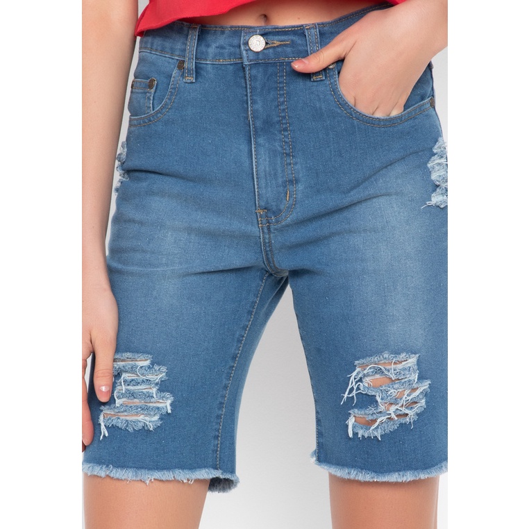Next Jeans Distressed Denim Tokong (Medium Blue) | Shopee Philippines