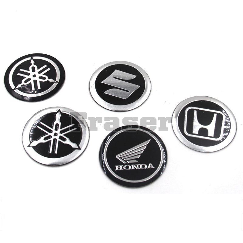 10pc Motorcycle Logo Stickers Modified Decals Car Stickers Aluminum ...