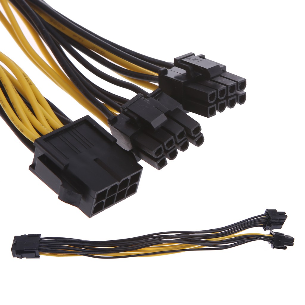 CPU 8-Pin To Double PCI-E 8-Pin (6P+2P) Splitter Cable 25cm | Shopee ...