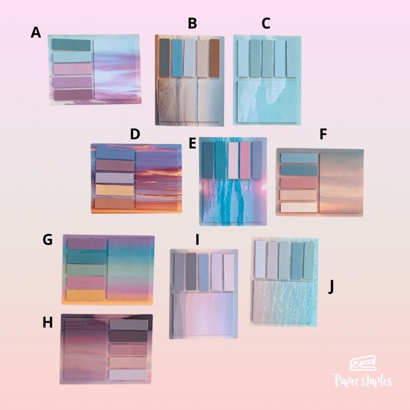 Sticky Notes Nature Themed Pastel Color Palette Sticky notes/index tabs ...