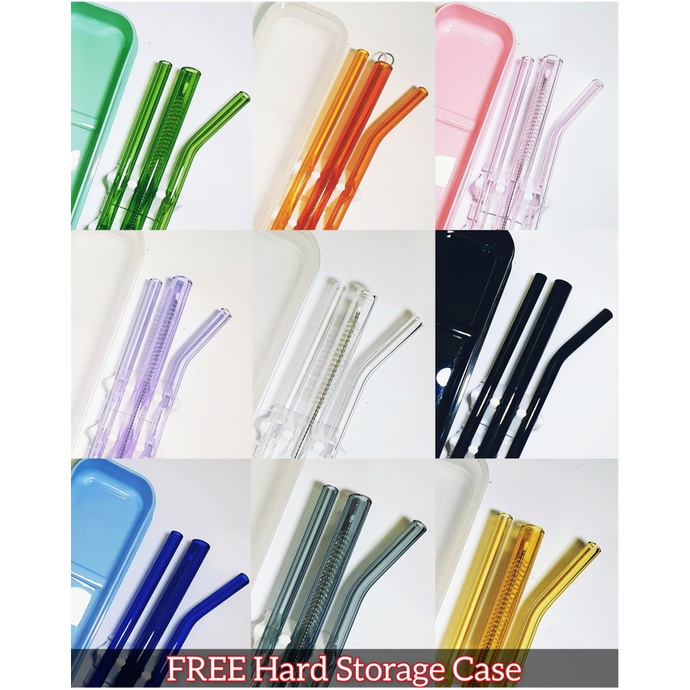 Empress Choice (5in) Pyrex Borosilicate Reusable Colored Glass Straw ...