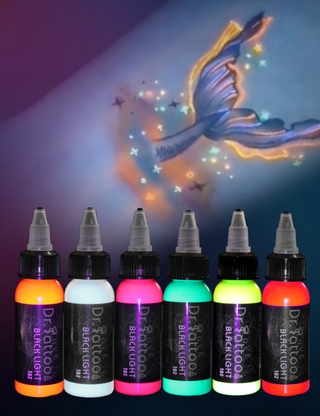 30ml (1oz) professional fluorescent tattoo ink makeup pigment for body ...