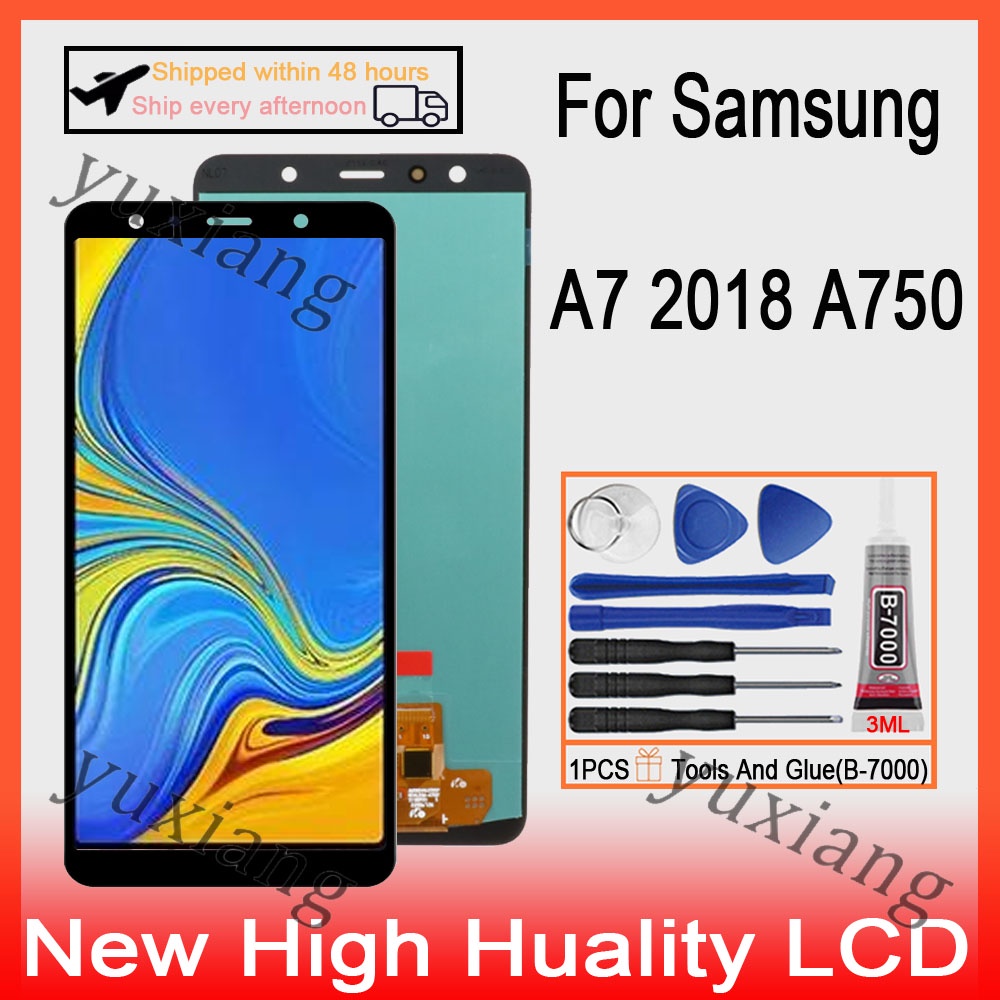 AMOLED 6.0'' inch For Samsung Galaxy A7 2018 A750 SM-A750F A750F A750GN LCD Display Touch Screen ...