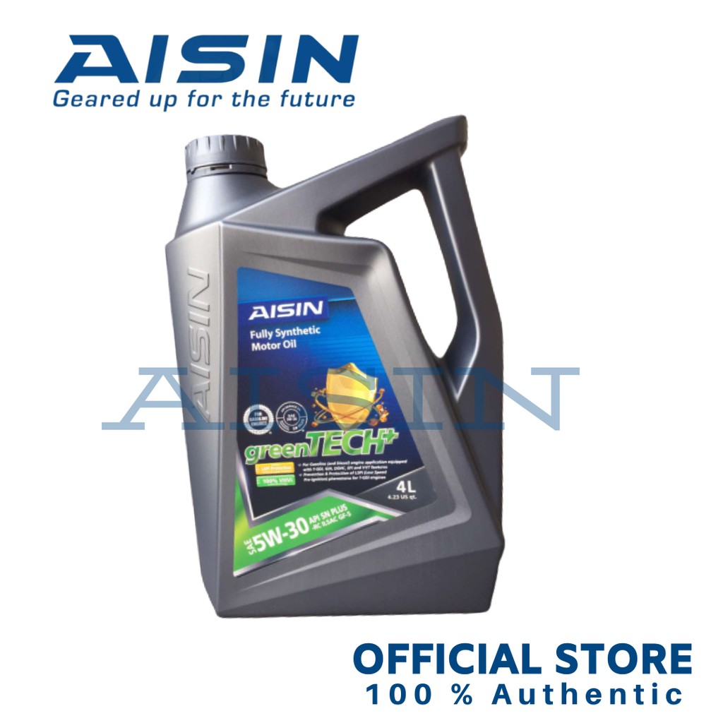 Aisin 5W30 FULLY SYNTHETIC Motor Oil (GAS / DSL) 4Liters | Shopee ...