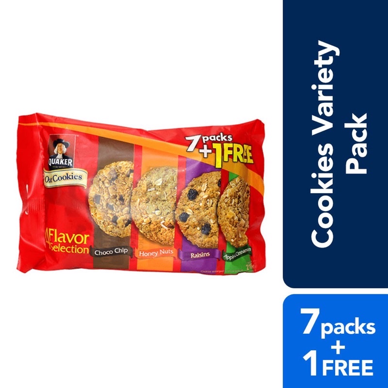 Quaker Cookies Variety Pack 7+1 | Shopee Philippines