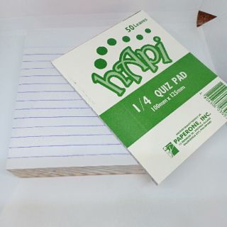 Pad Paper 1/2 Crosswise / 1/4 Quiz Pad 50 leaves | Shopee Philippines