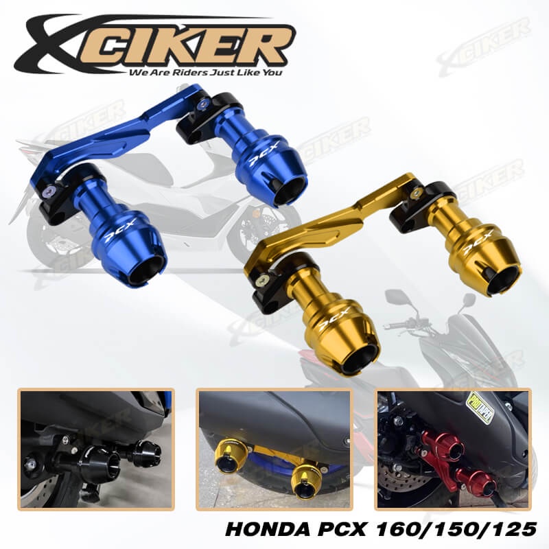 HONDA PCX 160/150/125 Muffler Slider CNC Heavy Duty Motorcycle Exhaust Protector Frame Sliders ...