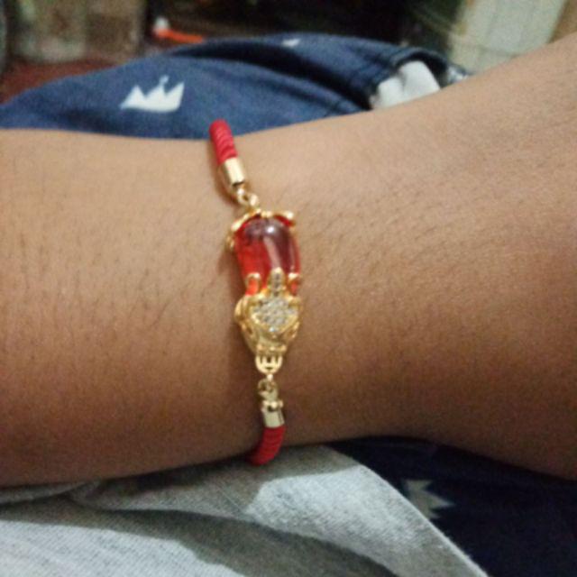 [Tyaa] RED String PIAO lucky Bangkok gold bracelet | Shopee Philippines