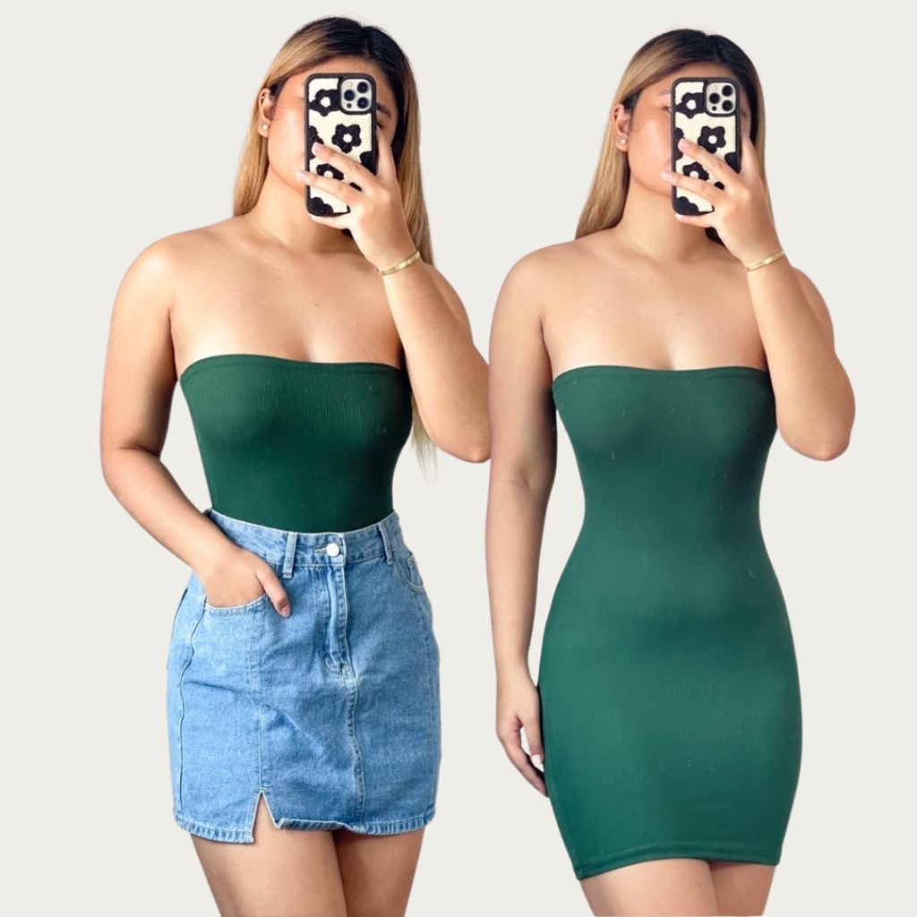 Two Way Tube Dress | HOMEOFBASICS | Shopee Philippines