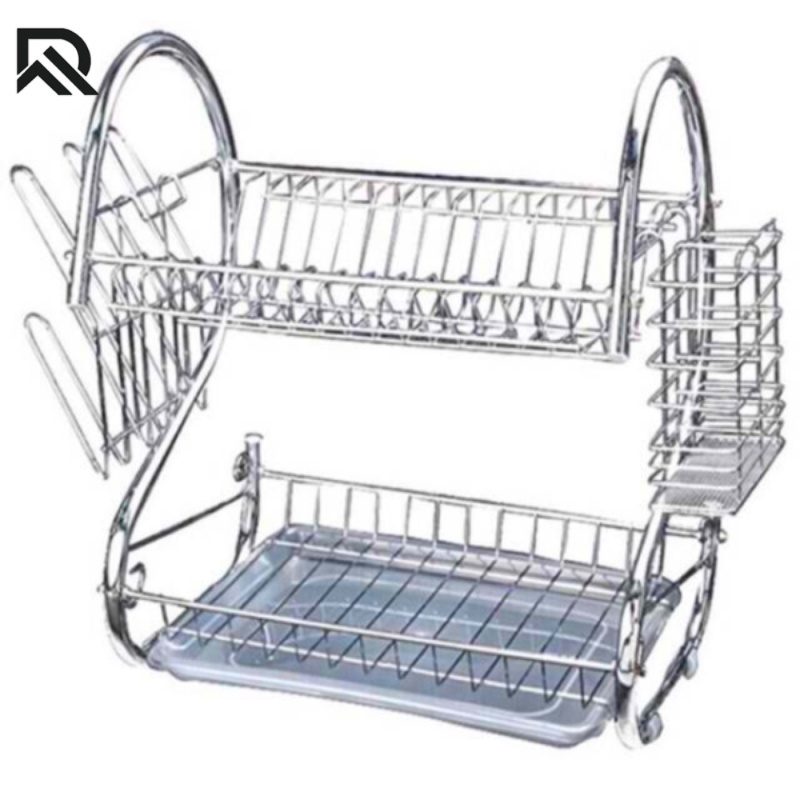 New Arrival 2 Layer Stainless Dish Drainer Rack Kitchen Organizer ...