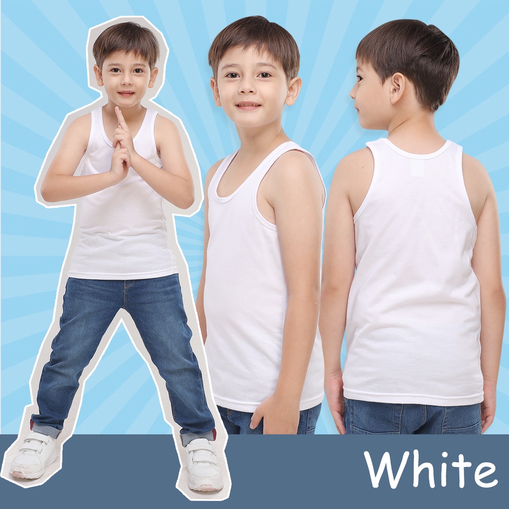 Gamer brand Kid's Plain White Sando | Shopee Philippines