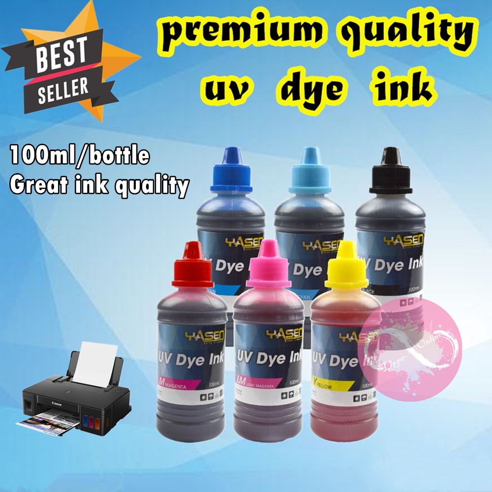 YASEN UV Dye Ink 100ml Great ink quality | Shopee Philippines