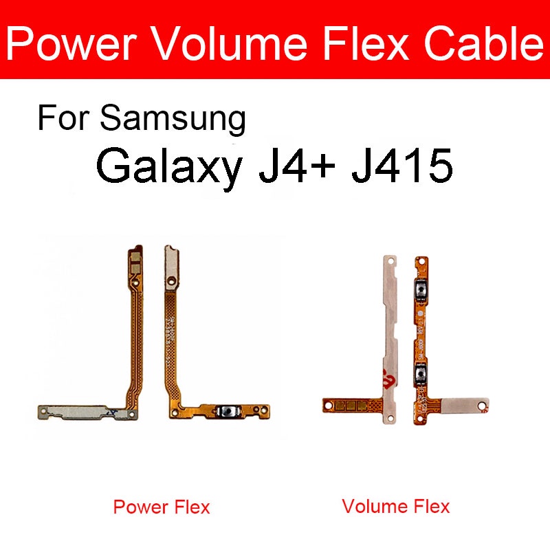 Power & Volume Flex Cable For Samsung Galaxy J4+ J4 Plus J4Plus SM-J415F J415F Volume Button ...