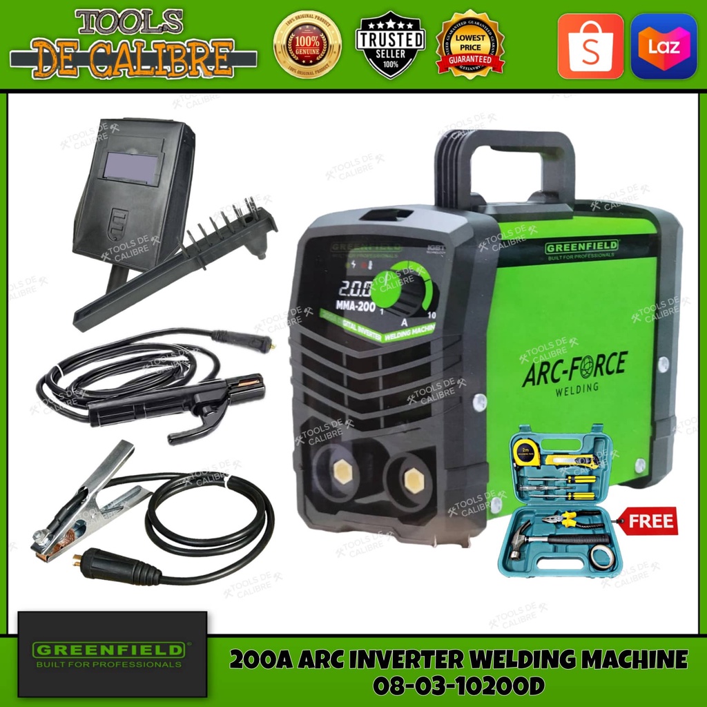 GREENFIELD ARC 200A Inverter Welding Machine 08-03-10200D w/ FREE ...