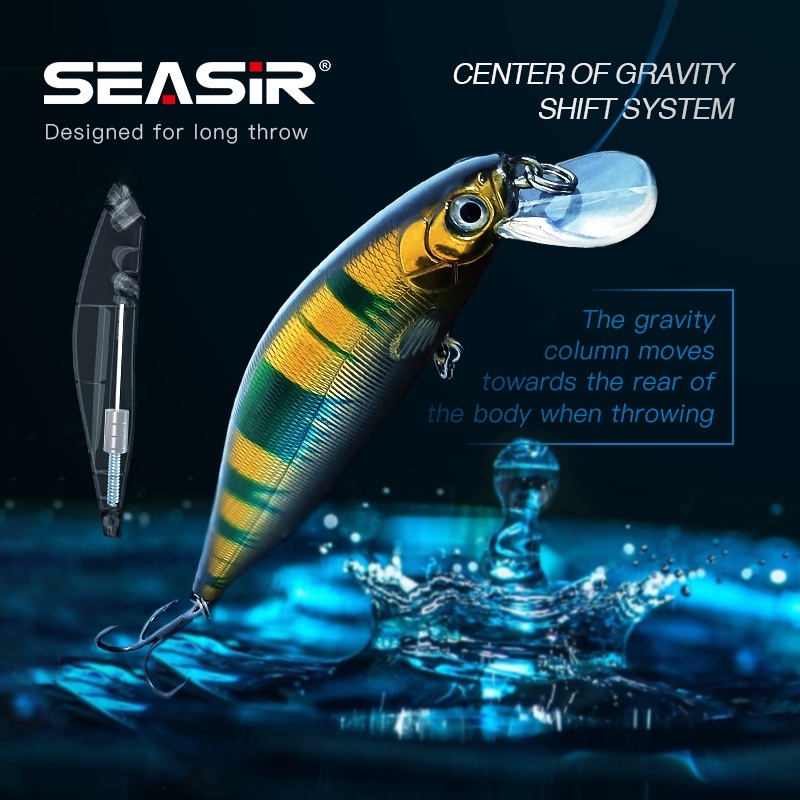 SeaSir Minnow baubles Fishing lure 5g 7g 10g 15g Meteor Long Throw Bait ...